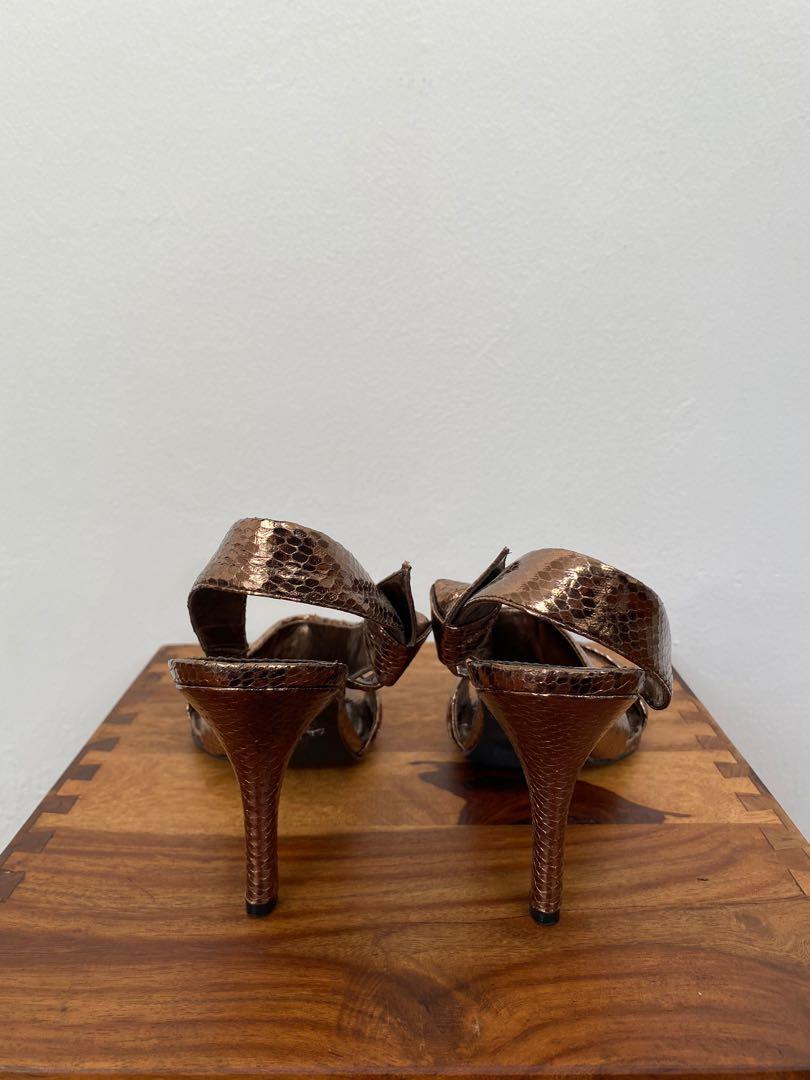 High Heels copper metallic leather size 37 THE TOUCH OF NINA, Women's ...