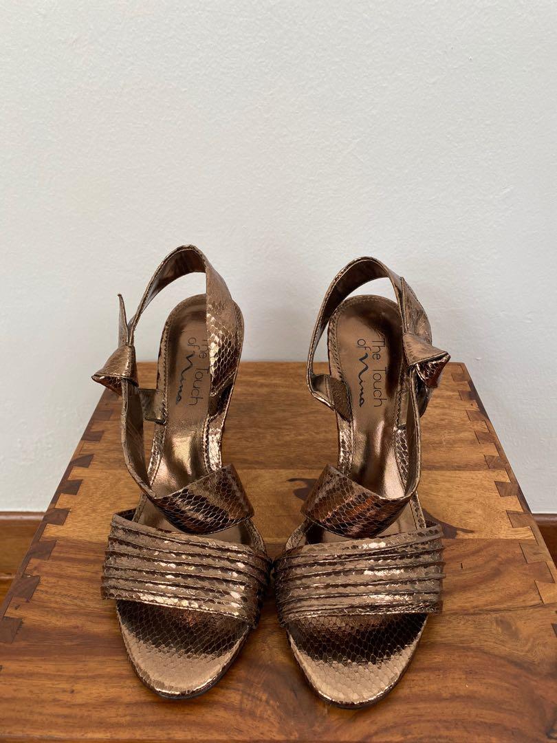High Heels copper metallic leather size 37 THE TOUCH OF NINA, Women's ...