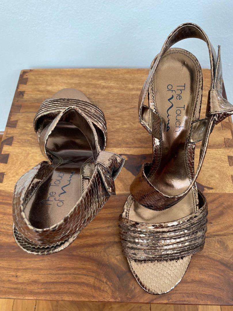 High Heels copper metallic leather size 37 THE TOUCH OF NINA, Women's ...