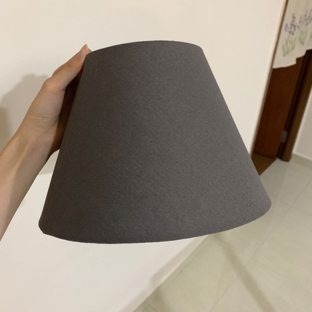IKEA Grey Canvas Lamp Shade, Furniture, Home Decor, Lighting & Supplies ...