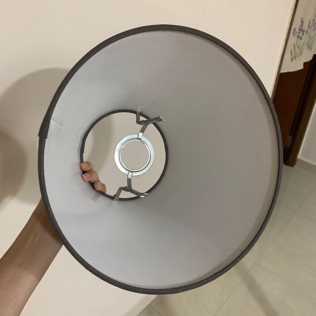 IKEA Grey Canvas Lamp Shade, Furniture, Home Decor, Lighting & Supplies ...