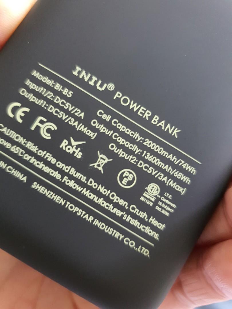 INIU POWER BANK MODEL B1-B5, Mobile Phones & Gadgets, Mobile & Gadget ...