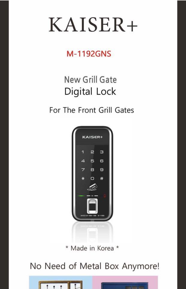 Kaiser Metal Grill Gate Digital Lock, Furniture & Home Living, Security ...