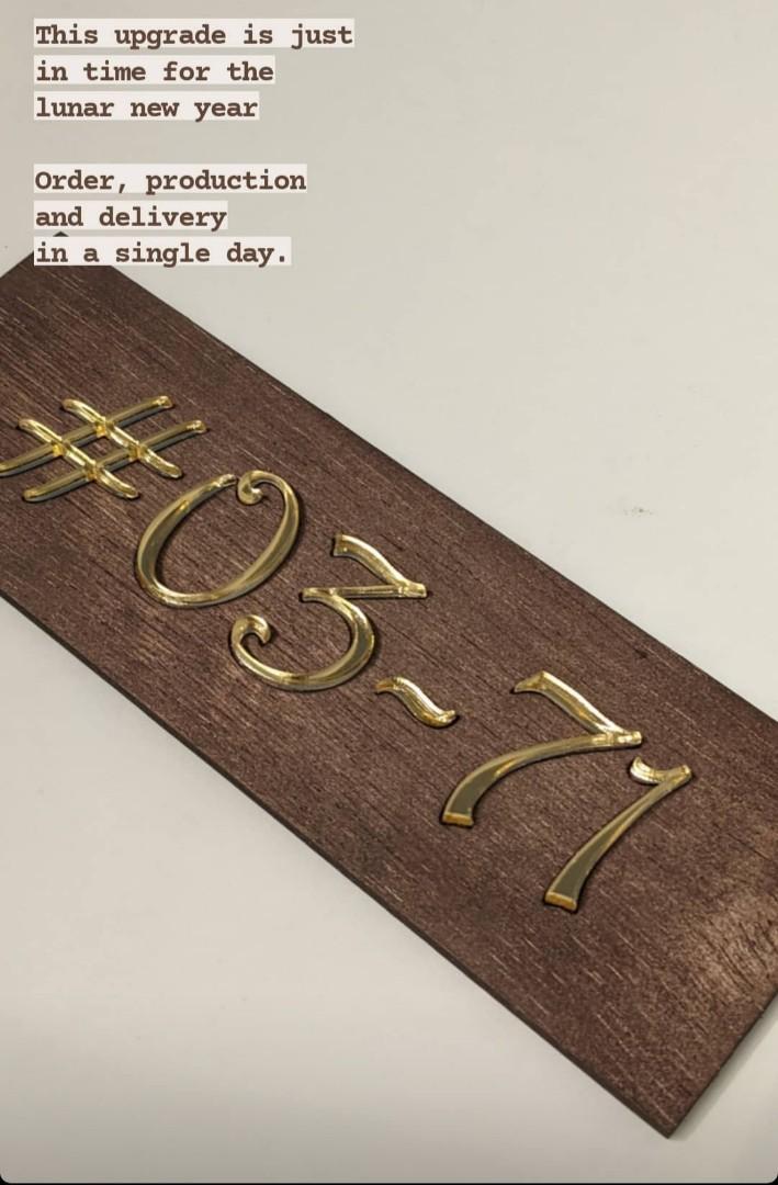 Laser cut Door Unit Number, Hobbies & Toys, Stationery & Craft, Craft ...