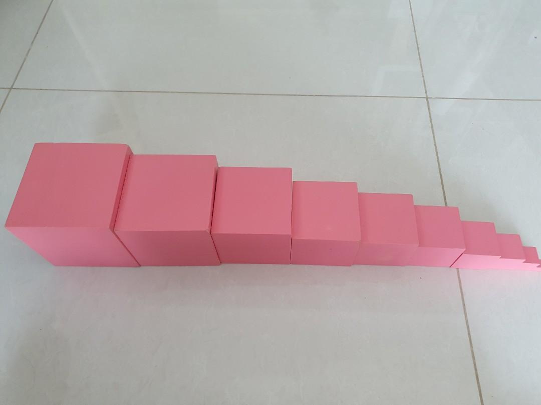 Montessori Pink Tower, Hobbies & Toys, Toys & Games on Carousell