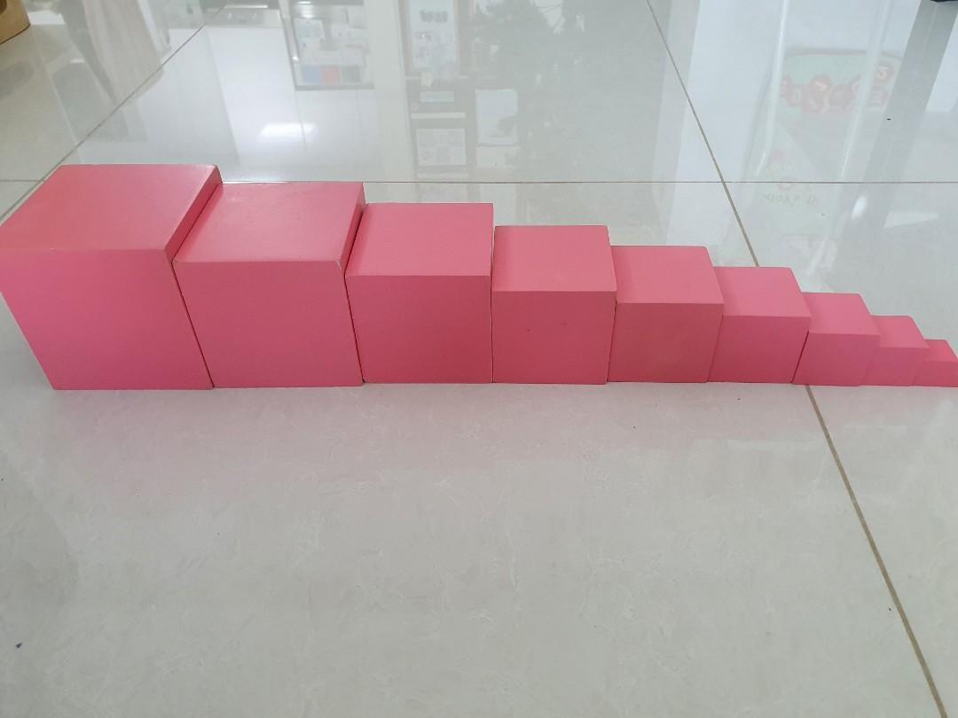 Montessori Pink Tower, Hobbies & Toys, Toys & Games on Carousell