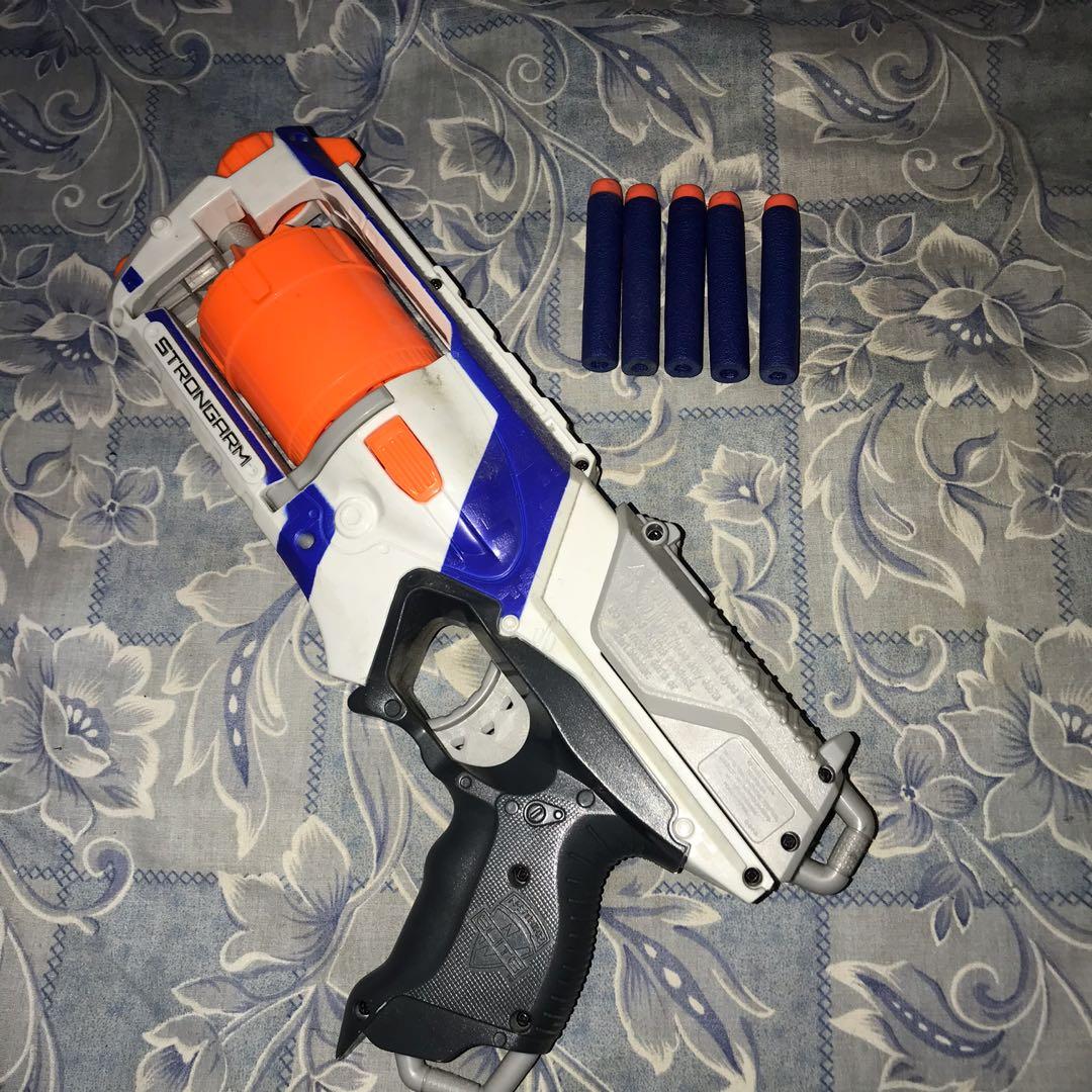 Nerf gun Nerf N Strike Elite Strongarm toy gun, Hobbies & Toys, Toys ...