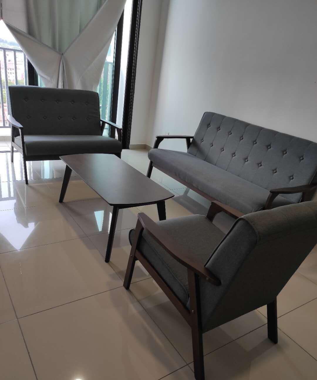 NEW in Box Scandinavian Sofa 3+2+1+Coffee Table Set not ikea ssf ...