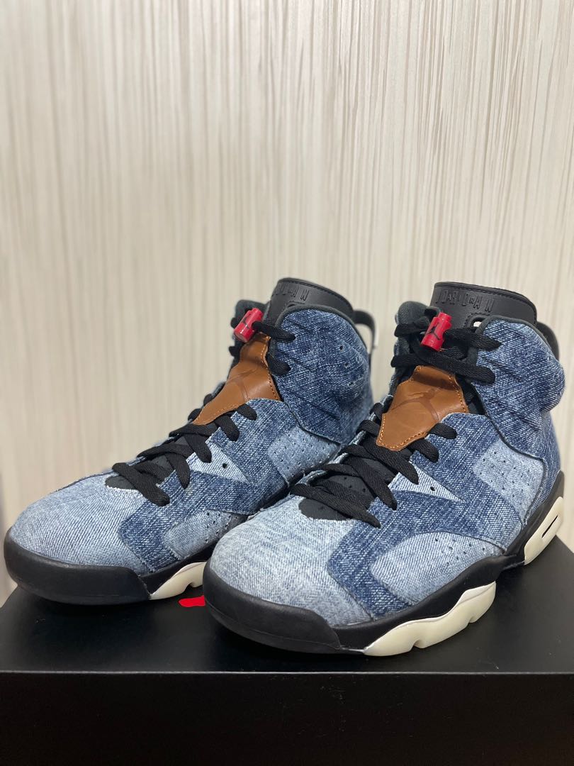 Nike Air Jordan 6, AJ6 Washed Denim US 10.5, Men's Fashion, Footwear ...