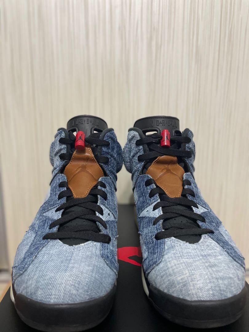 Nike Air Jordan 6, AJ6 Washed Denim US 10.5, Men's Fashion, Footwear ...