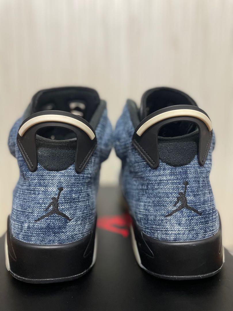 Nike Air Jordan 6, AJ6 Washed Denim US 10.5, Men's Fashion, Footwear ...