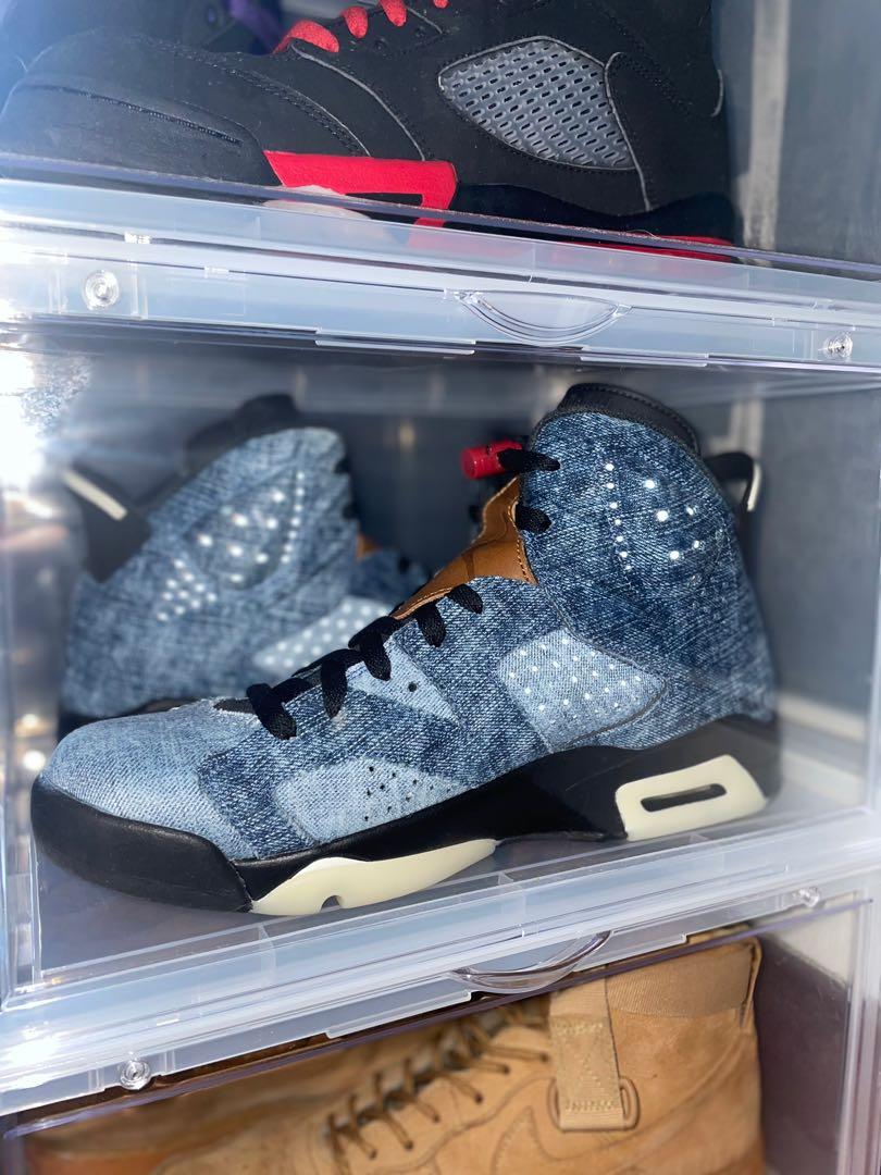 Nike Air Jordan 6, AJ6 Washed Denim US 10.5, Men's Fashion, Footwear ...