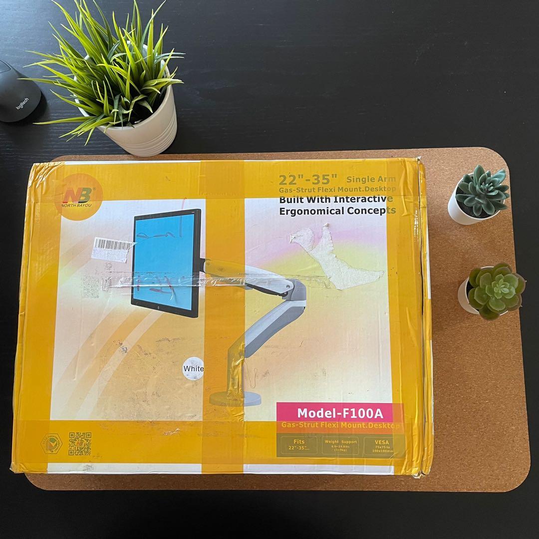 North Bayou F100A Monitor Arm Gas Spring Monitor Desk Mount, Computers ...