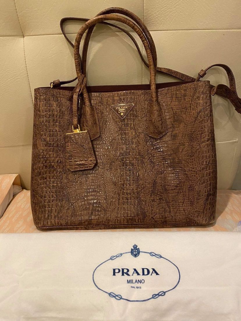 Prada alligator skin, Luxury, Bags & Wallets on Carousell