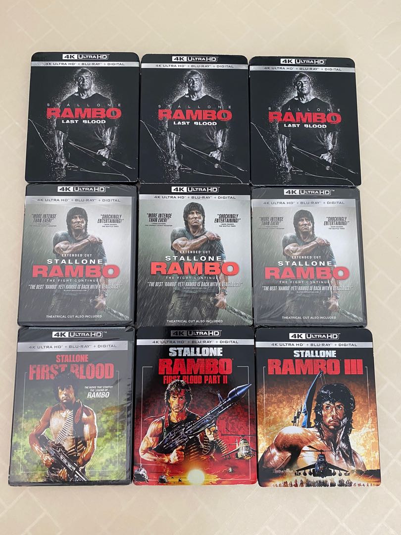 Rambo Complete Collection (4K Ultra HD + Blu Ray), TV & Home Appliances ...