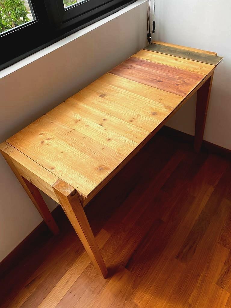 Rustic Wooden Study Table / Desk, Furniture & Home Living, Furniture ...