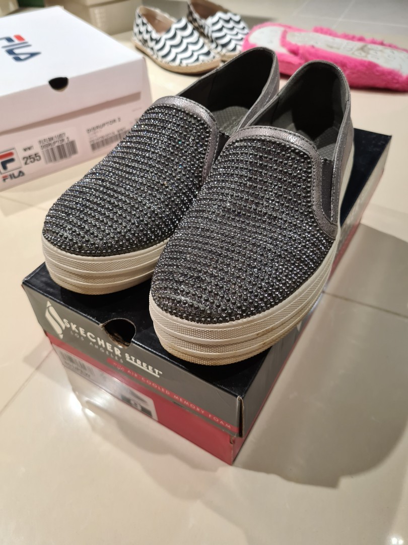 Skechers Double Up Shiny Dancer, Women's Fashion, Footwear, Sneakers on ...