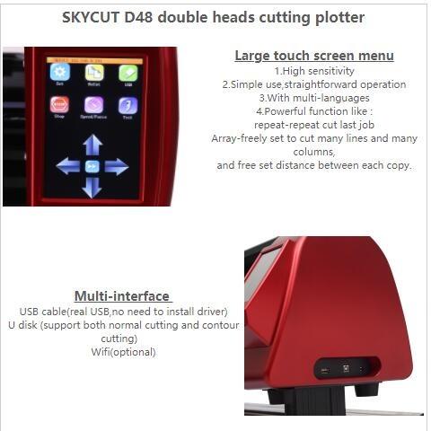 SKYCUT D48 VINYL CUTTER W/ CAMERA , AUTO CONTOUR CUTTING PLOTTER 48 ...