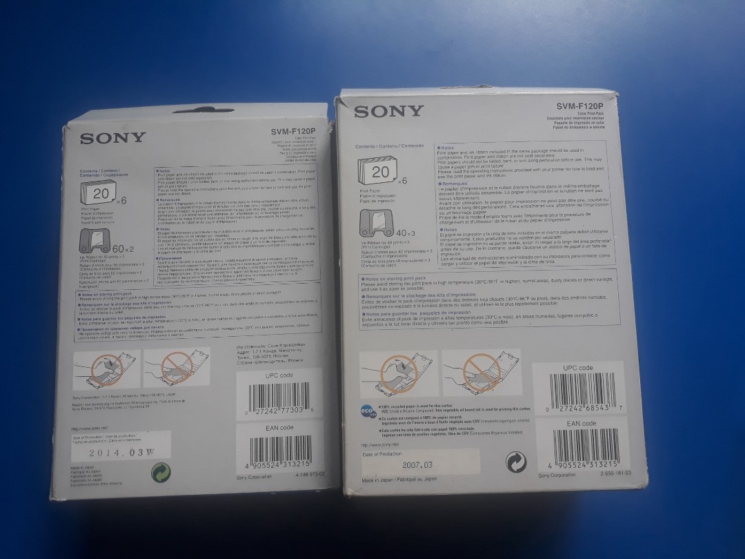 Sony photo print paper& cartridge, Computers & Tech, Printers, Scanners ...
