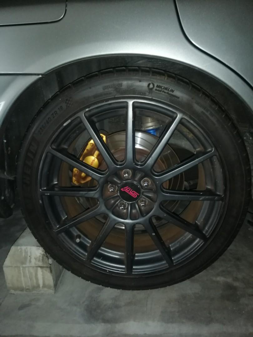 Enkei 18" original sti rims, Car Accessories, Tyres & Rims on Carousell