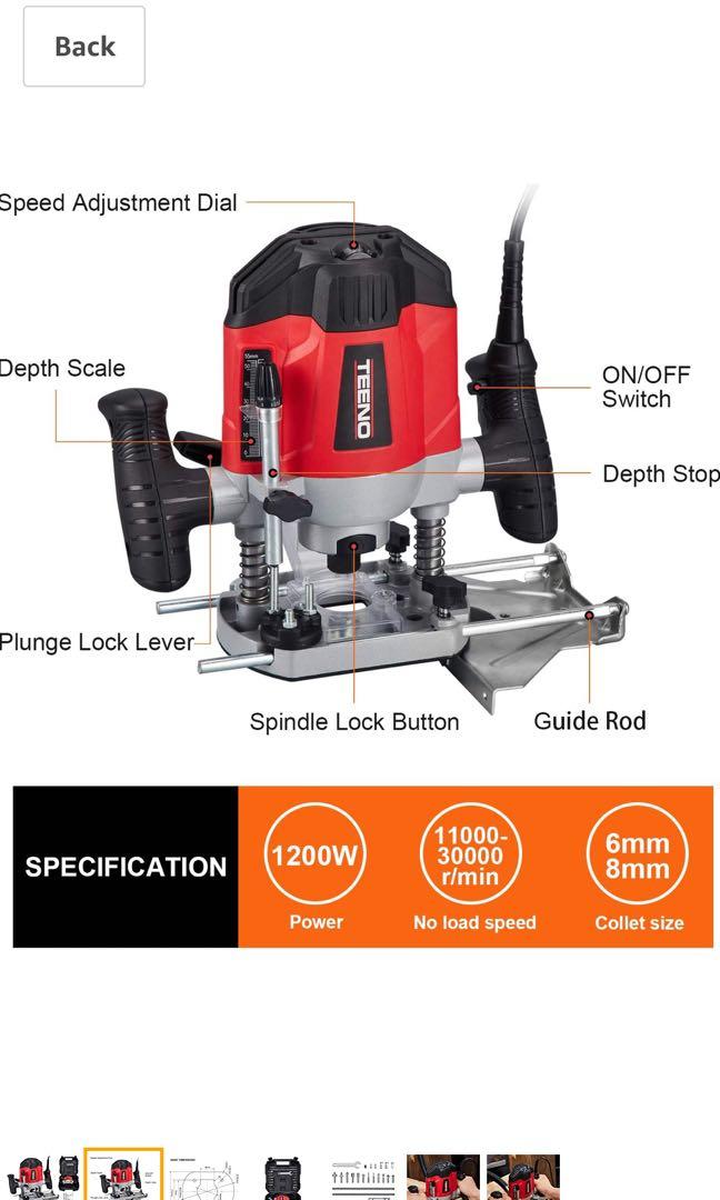Teeno electric router 1200w, TV & Home Appliances, Irons & Steamers on ...