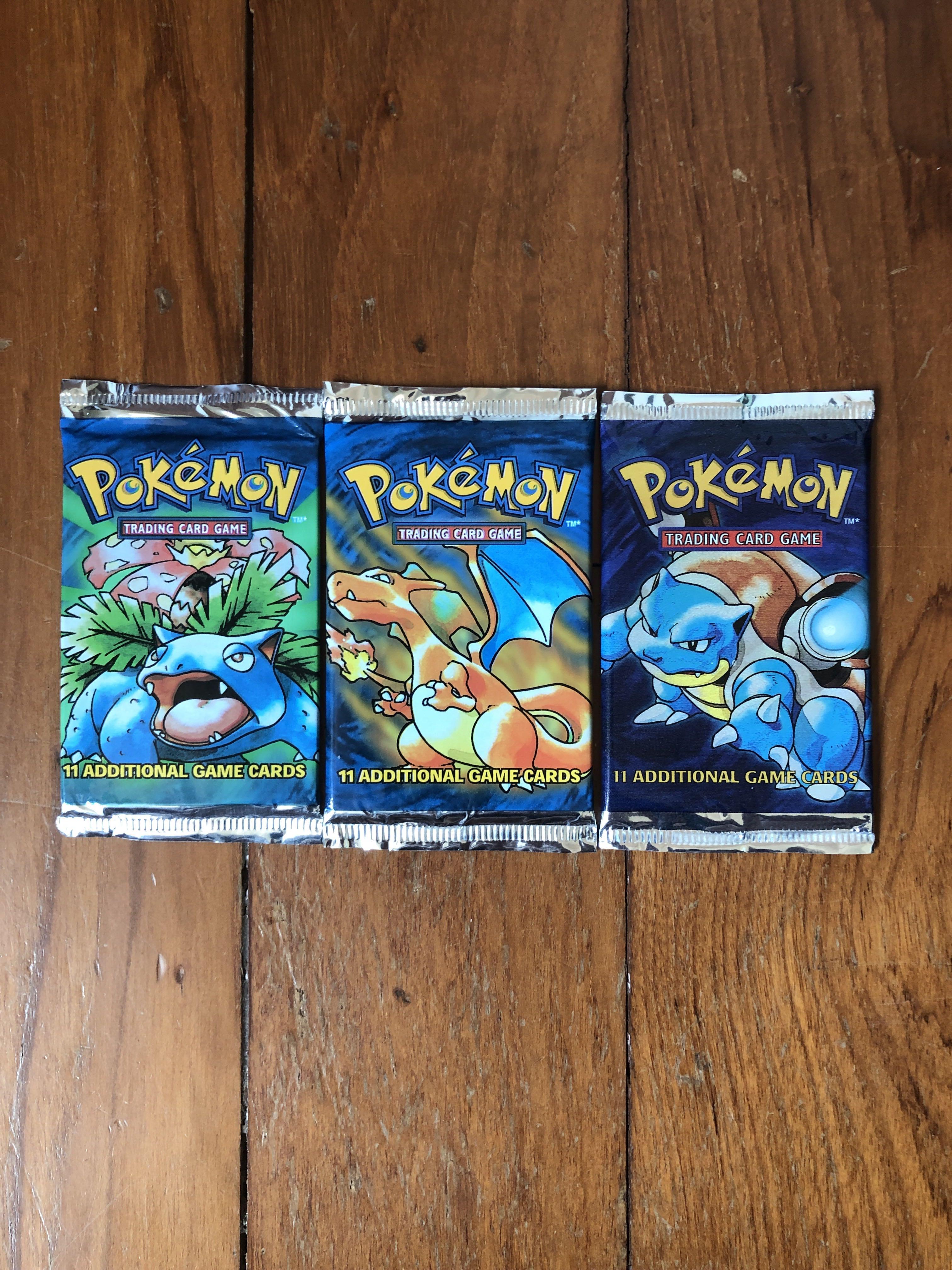 UNWEIGHED POKEMON BASE SET BOOSTER PACK ART SET, Hobbies & Toys, Toys ...