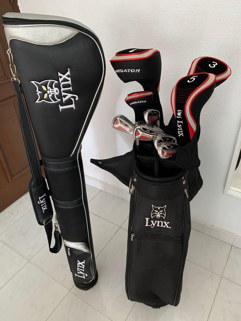 (Used) Lynx Golf Clubs Full Set with Traveller Bag, Sports Equipment ...