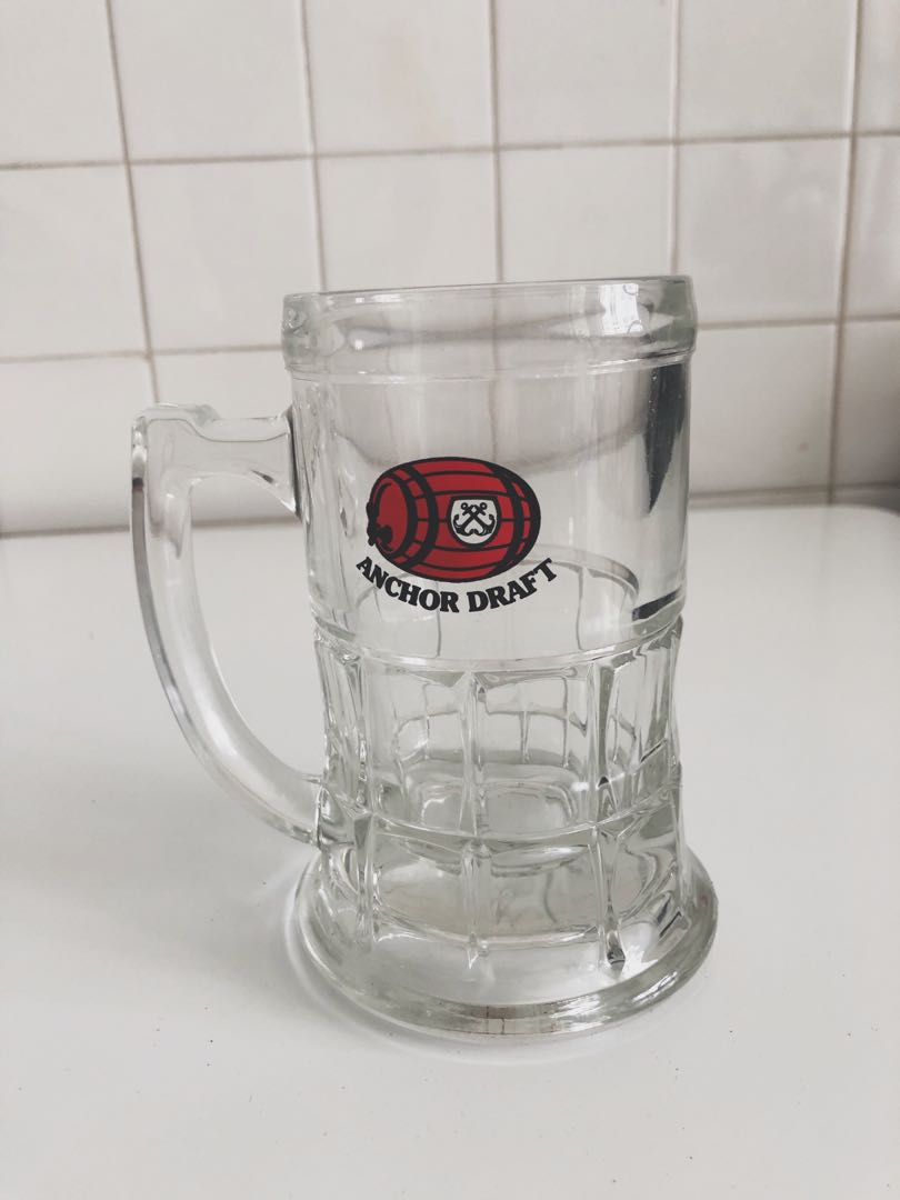 Vintage Anchor Draft Beer Mug - Large, Furniture & Home Living ...