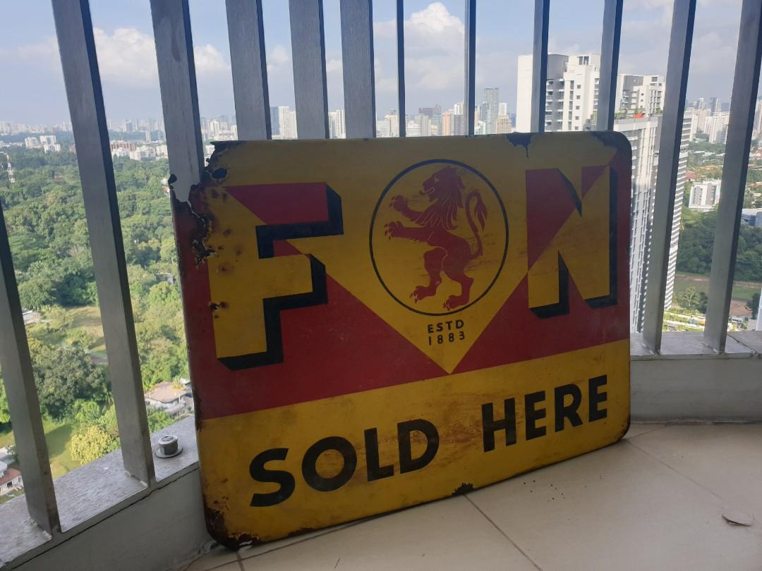 Vintage F & N sign advertising logo, Hobbies & Toys, Memorabilia ...