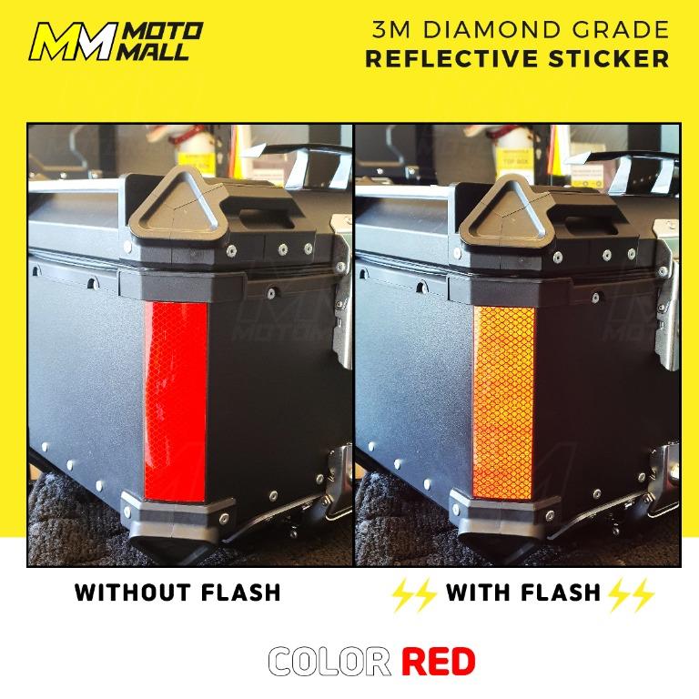 3M diamond grade reflective sticker for top box motorcycle, ebike ...
