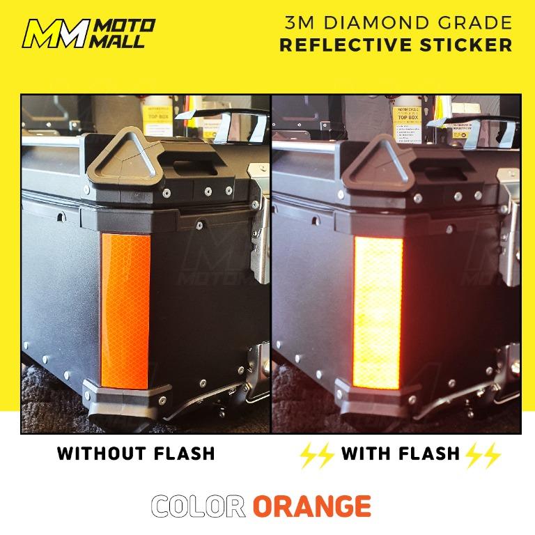 3M diamond grade reflective sticker for top box motorcycle, ebike ...