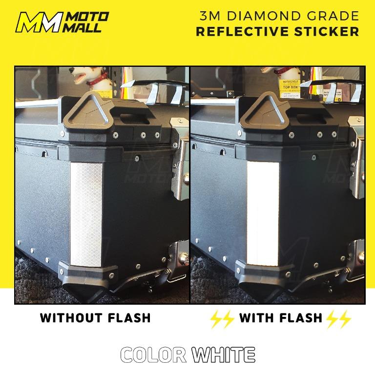 3M diamond grade reflective sticker for top box motorcycle, ebike ...