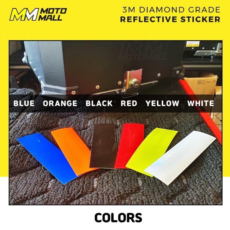 3M diamond grade reflective sticker for top box motorcycle, ebike ...