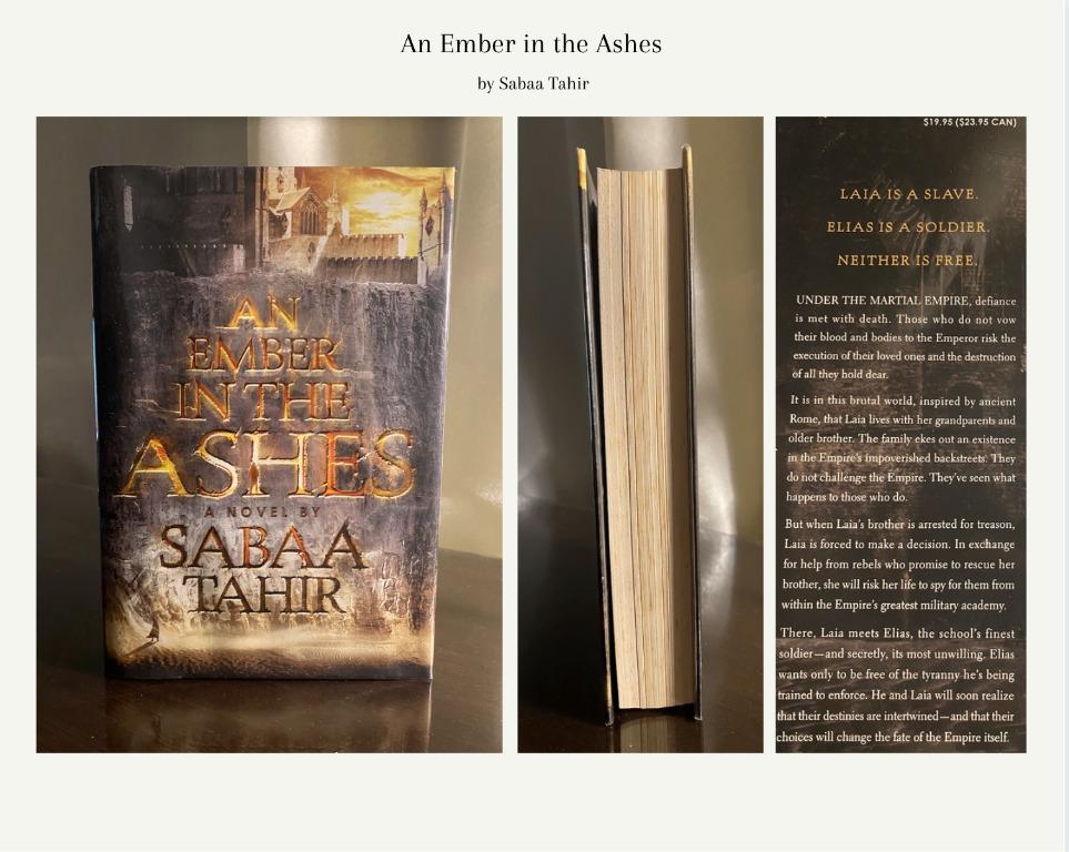 An Ember in the Ashes by Sabaa Tahir, Hobbies & Toys, Books & Magazines ...