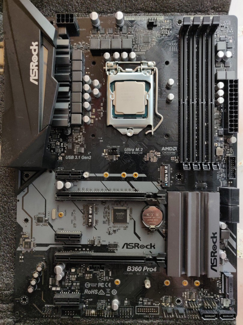 ASrock B360 Pro 4 Motherboard with Intel i5 8500 processor, Computers ...
