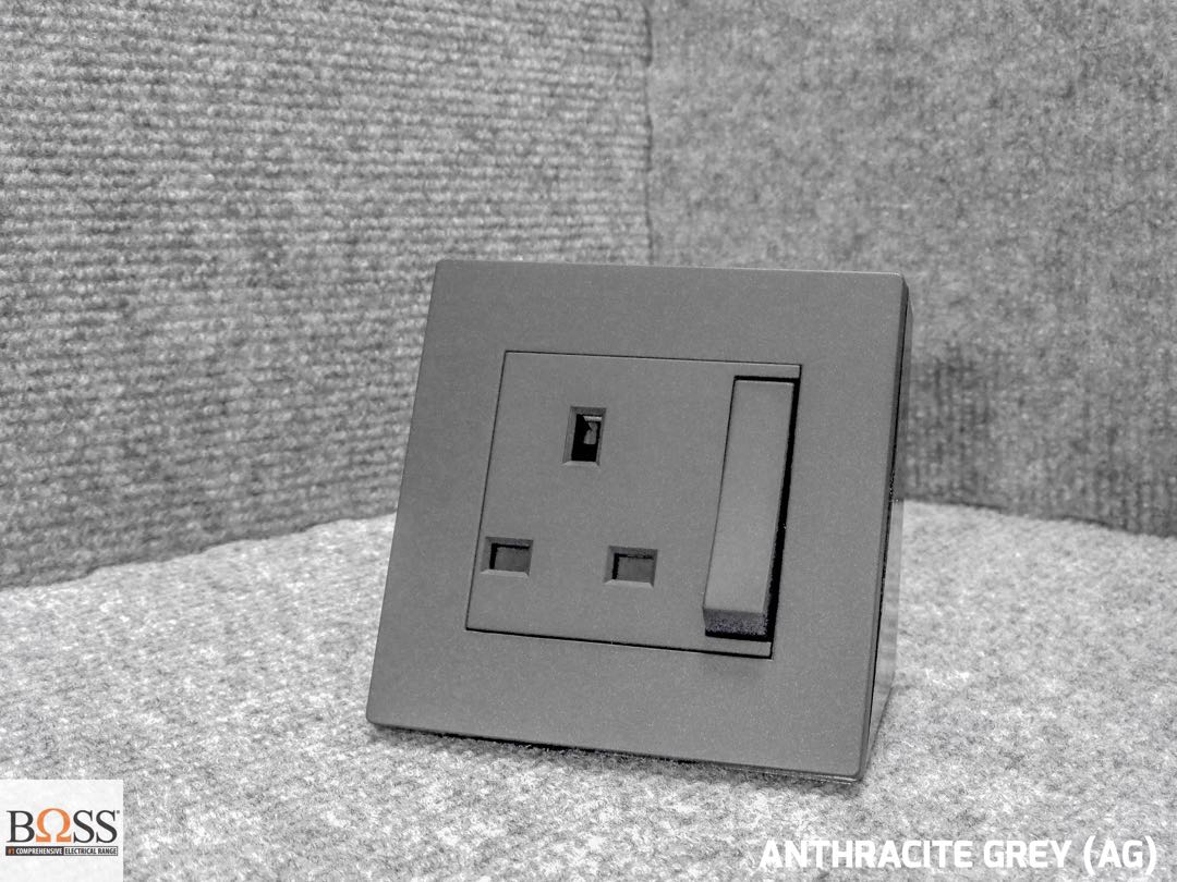 BOSS Matte Grey Switches and Socket, Furniture & Home Living, Lighting ...