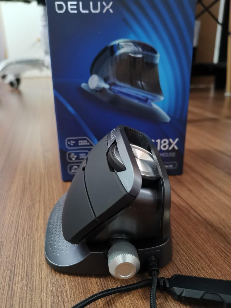Delux M618X Adjustable Angle Wired Vertical Mouse 4000 DPI Ergonomic ...