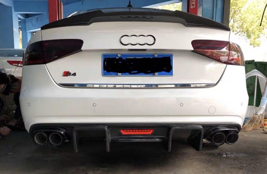 DIFFUSER A4 S4 AUDI 13-16 REAR KIT DIFFUSER BODYKIT CARBON FIBRE CF ...