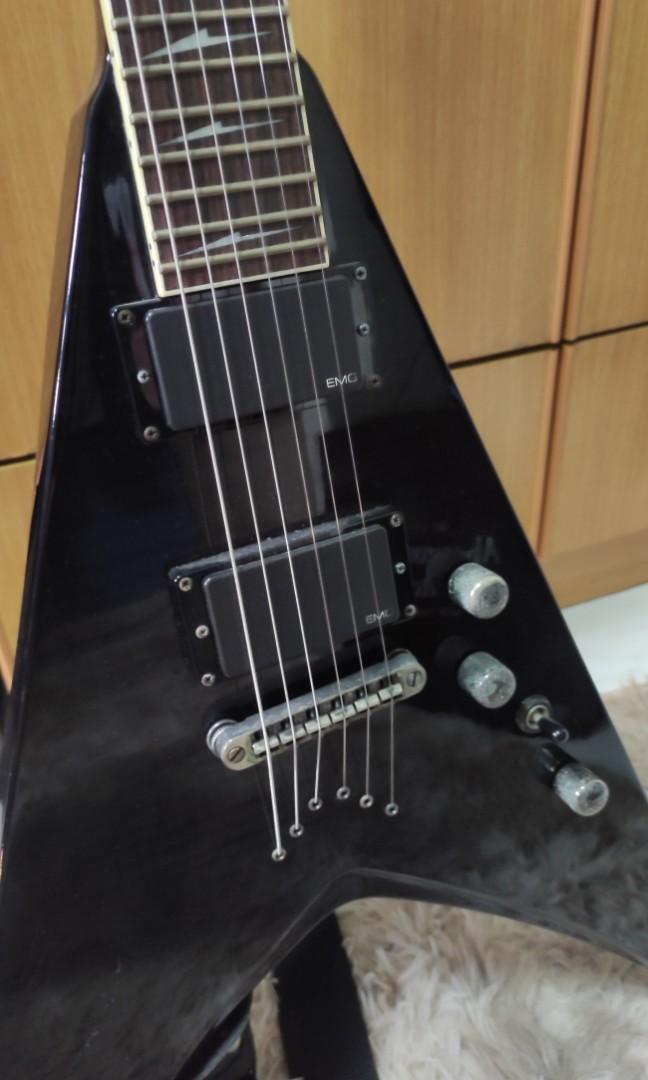 ESP Ltd Flying V guitar, Hobbies & Toys, Music & Media, Musical ...