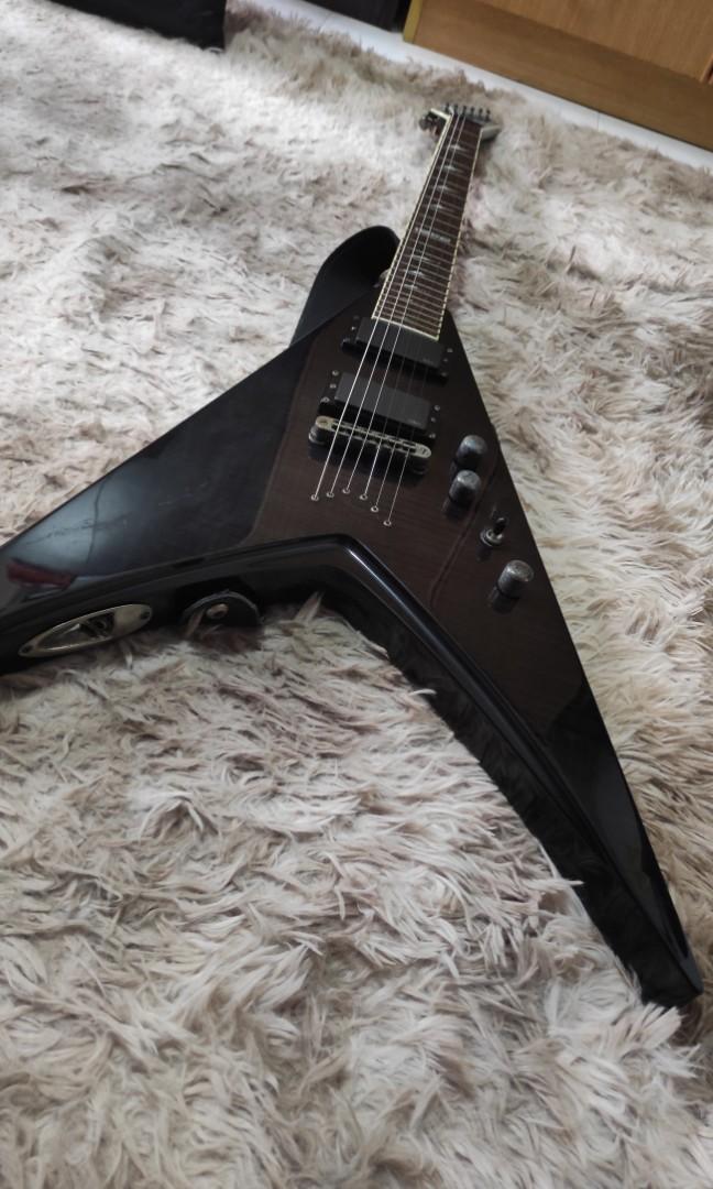 ESP Ltd Flying V guitar, Hobbies & Toys, Music & Media, Musical ...
