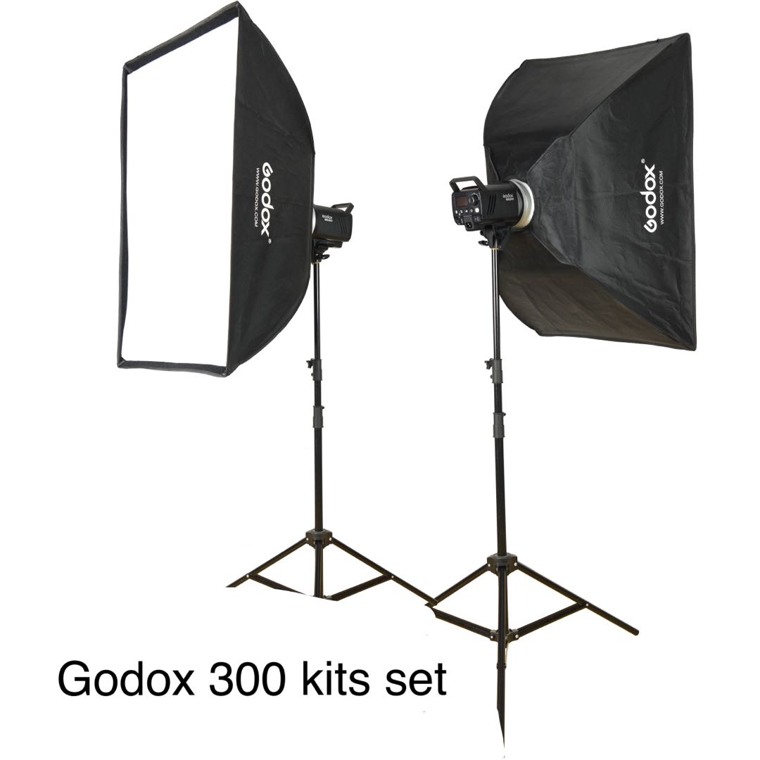 Godox 300 watts strobe kit set, Photography, Photography Accessories ...