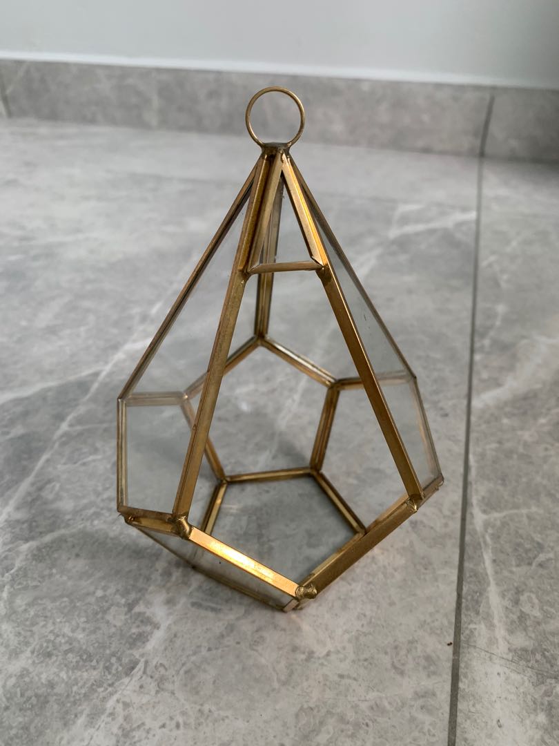 Gold terrarium, Furniture & Home Living, Home Decor, Other Home Decor ...