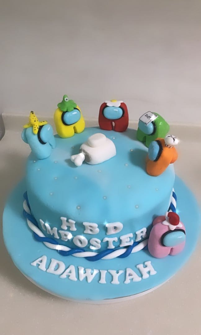 Halal Among us theme cake, Food & Drinks, Homemade Bakes on Carousell
