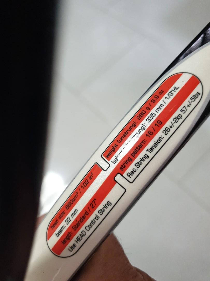 Head Microgel Radical Team Tennis Racket, Sports Equipment, Sports ...