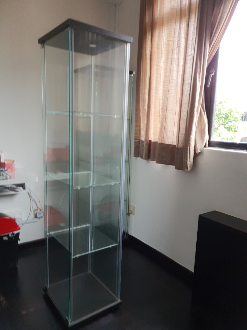 IKEA glass display cabinet, Furniture & Home Living, Furniture, Shelves ...