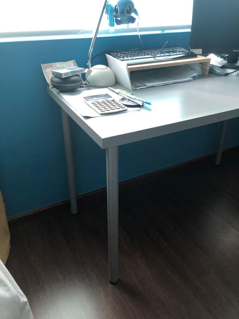 IKEA Grey Study Table, Furniture & Home Living, Furniture, Tables ...