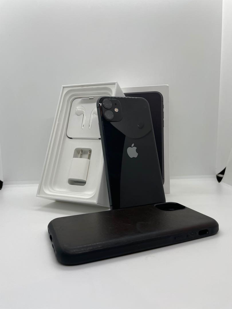 iPhone 11 64GB Black - with Nomad Leather Case and Box, Mobile Phones ...
