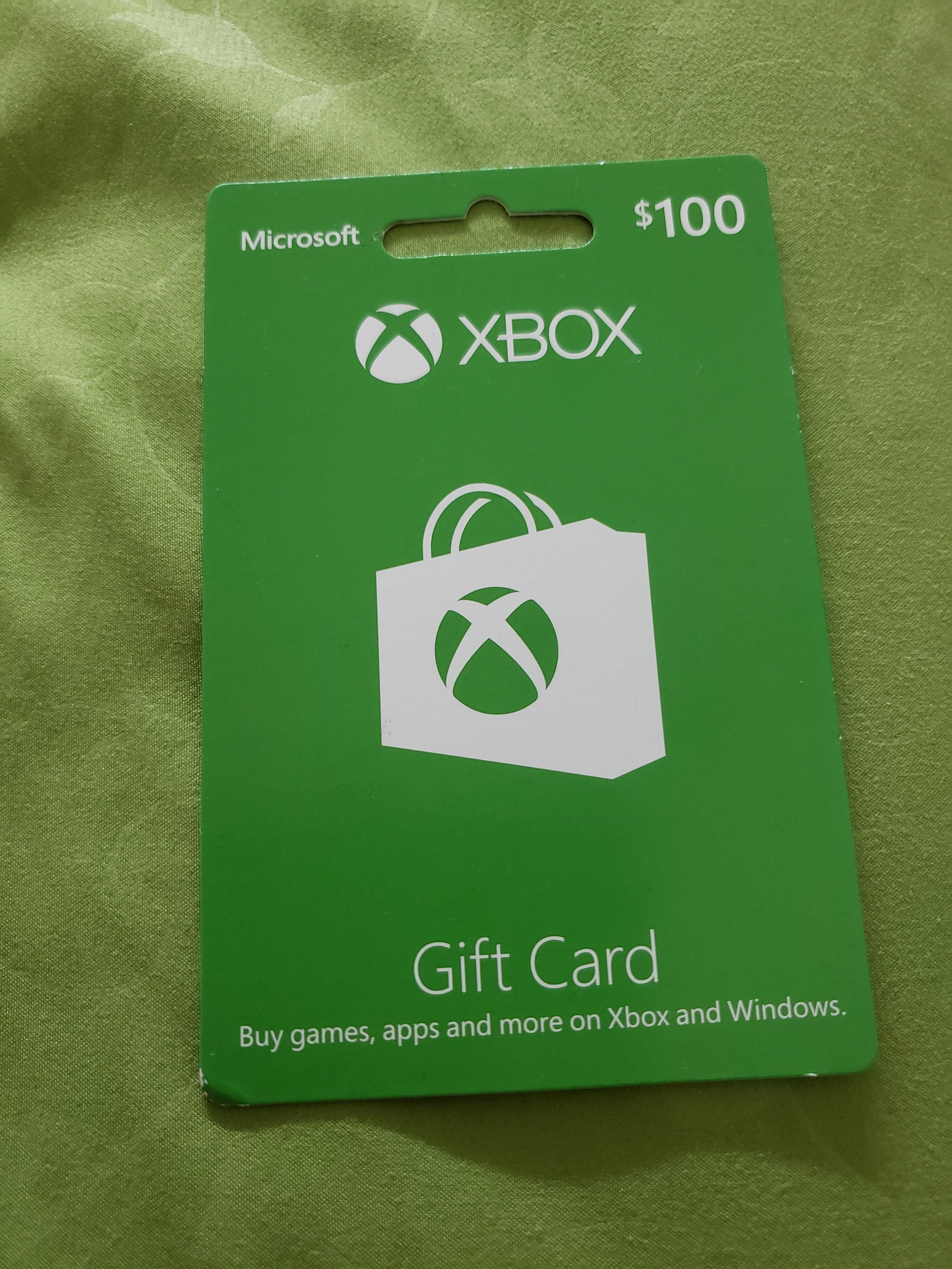 Microsoft XBOX $100 Gift CARD, Tickets & Vouchers, Vouchers on Carousell