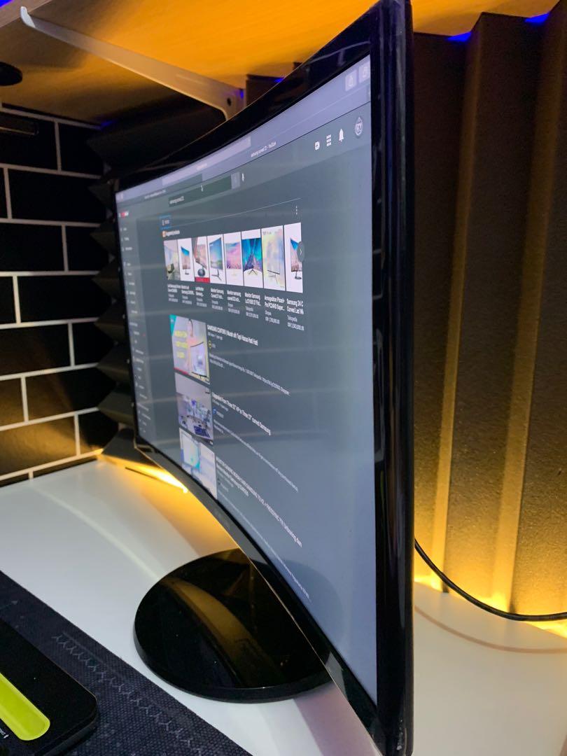 Monitor Samsung Curved 22 Inch C22F390FHE, Elektronik, Bagian Komputer ...