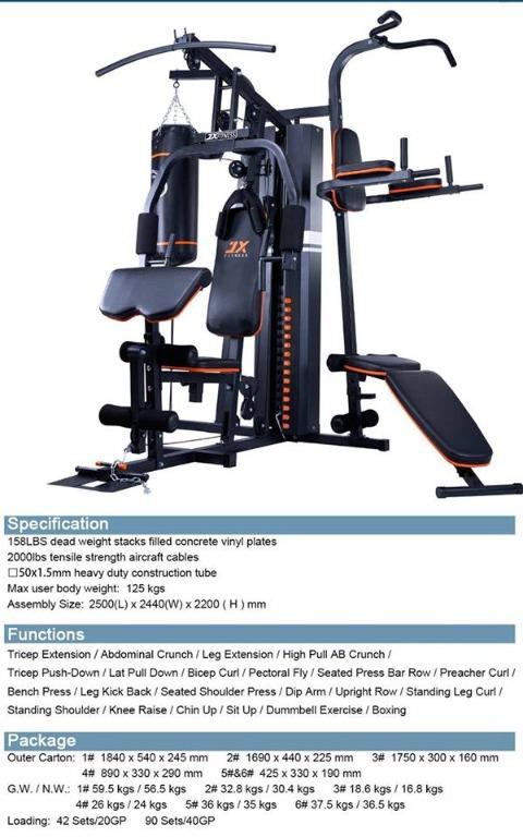 Multi Purpose Home Gym Equipment - 3 Station, Sports Equipment ...